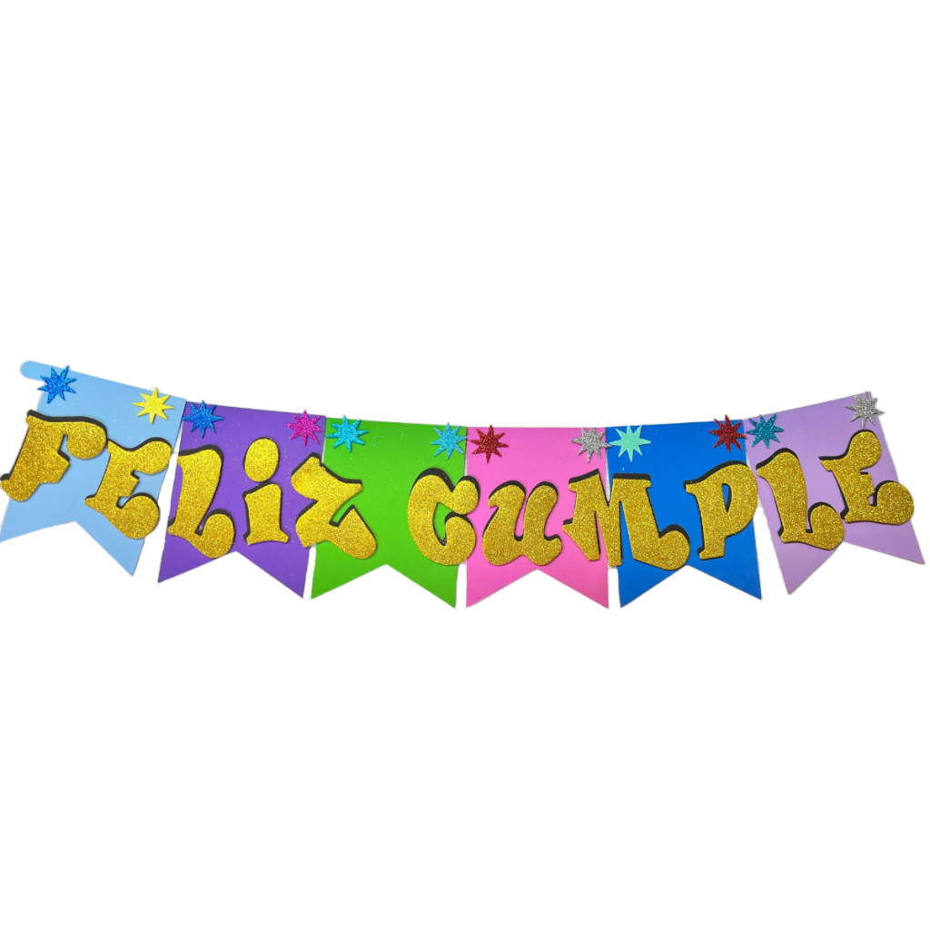 Banderín de Feliz Cumpleaños Goma Eva: Personalizado y Divertido